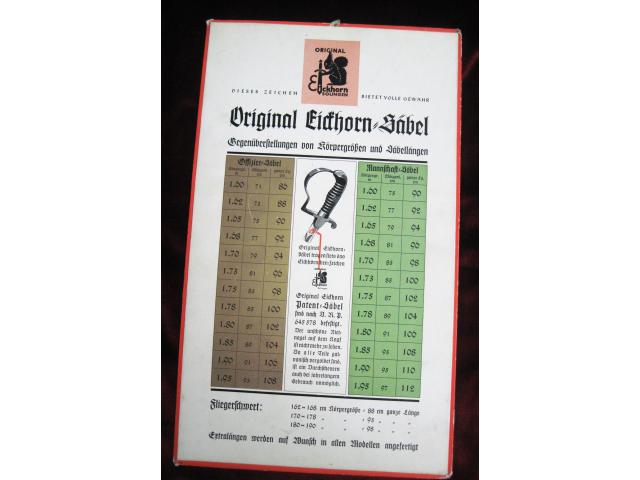 Germany Eickhorn Sword Advert - Featured Items - - Original Card Stock ...